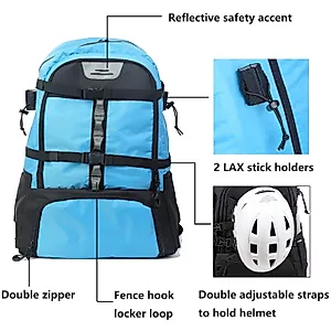 G GATRIAL Extra Large Lacrosse Bag Backpack-20/23 Inch Lacrosse Backpack Holds All Lacrosse or Field Hockey Equipment-Two Stick Holders and Separate Cleats Compartment