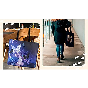 Tote Bags Travel Beach Totes Bag Shopping Zippered for Women Foldable Waterproof Overnight Handbag (Flying butterfly)