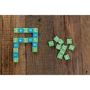 MOBI Kids Fun Math Games for Kids 4-8 - Addition & Subtraction Math Tile Card Games - Educational Math Game in a Classic Crossword Grid - Kids Game Using Numerical and Math Function Tiles