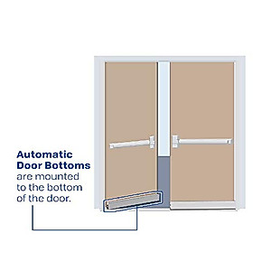 Hollow Metal/Mill Aluminum/Concealed Automatic Door Bottom Sweep with Double Nylon Brush (72553MA), SMS #6 x 1/2'' Supplied, (48'' L x 1-3/8''W x 3/4'' H)