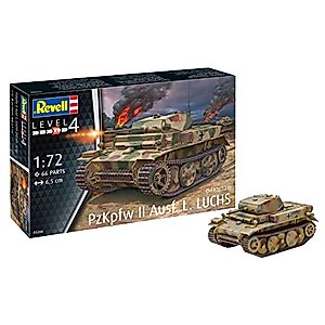 Revell RV03266 03266 Pzkpfw II Ausf. L. 'Luchs' (Sd.Kfz.123) 1: 72 Scale Model Kit, Various