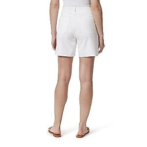 Bandolino Women's Amalia Classic High Rise 6" Jean Short, White-Embroidery, 16