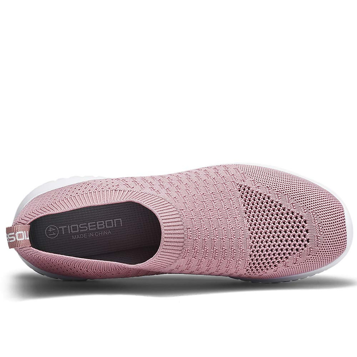 TIOSEBON Women's Walking Shoes Lightweight Breathable Yoga Travel Sneakers 6 US Mauve