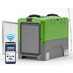 ALORAIR Smart WiFi LGR Dehumidifier with Hose, Commercial Dehumidifier with Pump, 5 Years Limited Warranty, cETL Listed, up to 180 PPD (Saturation), 85 PPD at AHAM, Flood Repair, Green