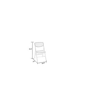 COSCO Ultra Comfort Commercial XL Plastic Folding Chair, 300 lb. Weight Rating, Triple Braced, White, 4-Pack
