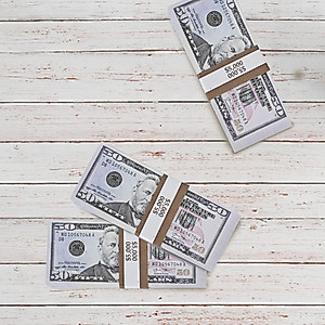 Currency Straps – Bill Wrappers, Money Bands to Organize Bills, ABA Standard Colors, Self-Adhesive, 7.5 x 1.15 Inches ($5000 / Brown)