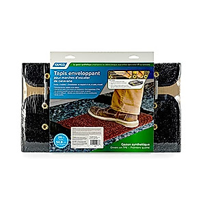 Camco RV Wrap Around Rug | Turf Material Dries Quickly | Easy Install | (42936)