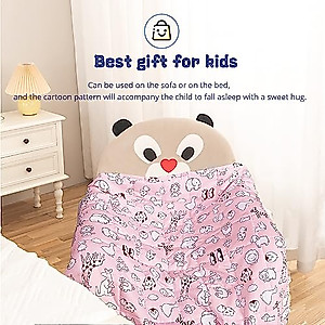 Aimon Weighted Blanket Kids, Kids Weighted Blanket 3 lbs, Breathable, Pink Weighted Blanket, Small Size, with Glass Beads (20"*30", 3Lbs)