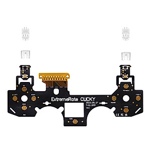 eXtremeRate Clicky Hair Trigger Kit for PS4 CUH ZCT2 Controller Shoulder Buttons, Custom Flashshot Trigger Stop Flex Cable for PS4 Slim Pro Controller JDM-040/050/055