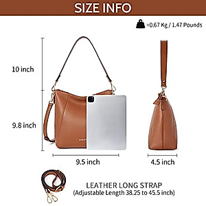 BOSTANTEN Leather Hobo Handbags bundle Women Leather Wallet RFID