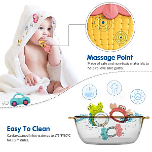 Qizebaby Baby Toys 6 to 12 Months, 12PCS Rattle Baby Teething Toys, Shaker Grab and Spin Rattles Toy, Music Learning Toys for 0 1 2 3 4 5 6 7 8 9 10 11 12 Month Newborn Baby Infant Toddlers Boys Girls