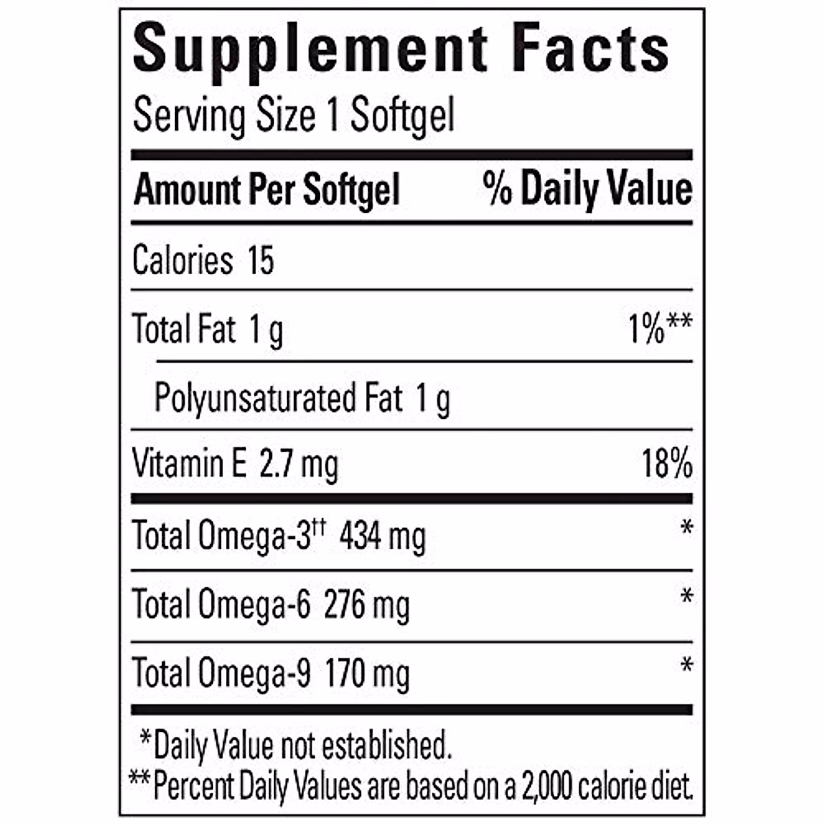 Nature Made Triple Omega 3 6 9, Fish Oil as Ethyl Esters and Plant-Based Oils, Healthy Heart Support, 150 Softgels, 50 Day Supply