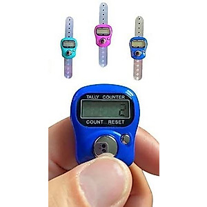 Electronic Finger Counter,(3 Pack),5 Digit LCD Electronic Digital Display Finger Hand Tally Counter Counting for Golf,Goods Counting,Lap & Knitting.