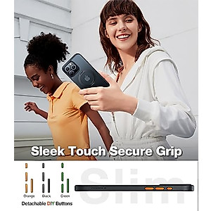 TORRAS 360° Rotatable Magnetic Ring for iPhone 14 Pro Case with Stand [Military-Grade Protection] [Compatatible with MagSafe] Slim Translucent Shockproof Phone Case iPhone 14 Pro, Matte Black