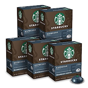 Starbucks by Nespresso Dark Roast Espresso (50-count single serve capsules, compatible with Nespresso Vertuo Line System)