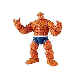 Marvel Hasbro Legends Series Retro Fantastic Four Thing 6-inch Action Figure Toy, Includes 3 Accessory
