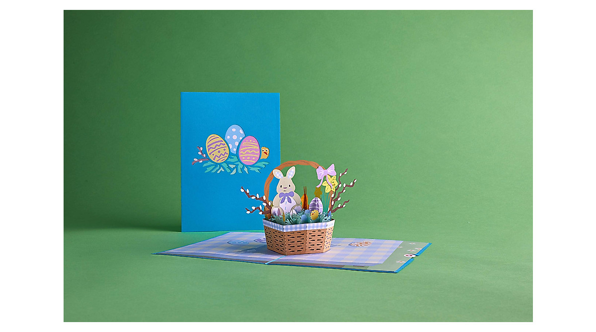 Lovepop Easter Basket Pop Up Card - 3D Religious Easter Greeting