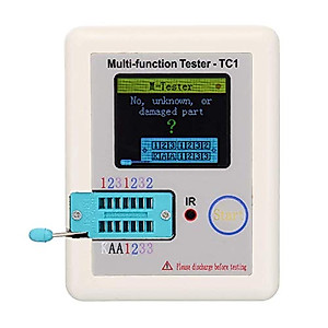 Multi-Function Tester, 3.5 inch Colorful Display Pocketable Multifunctional TFT Backlight Transistor LCR-TC1 Tester for Diode Triode Capacitor Resistor Transistor LCR ESR NPN PNP MOSFET LW21