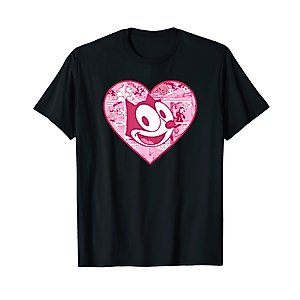 Felix the Cat Heart Comic Fill T-Shirt