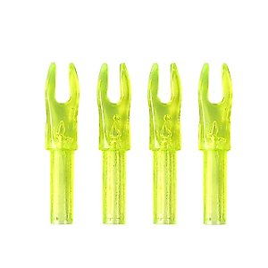 AMEYXGS 50 Pack Archery Arrow Nocks Plastic Arrow Nocks Tails for ID 4.2mm Arrow Shaft Carbon Arrow End Accessories (Yellow)