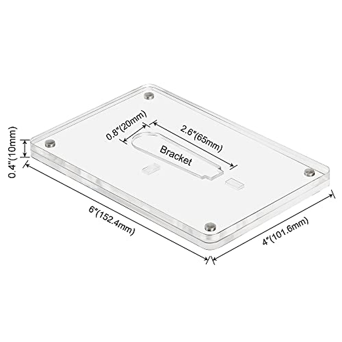 ECOSEAO 4x6 Minimalist Picture Frame Acrylic Glass Photo Frame with Magnetic Desktop Display Horizontally or Vertically