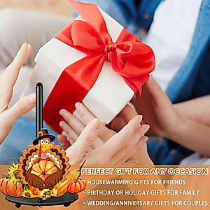 Thanksgiving Paper Towel Holder, Thanksgiving Decor, Thanksgiving Turkey Bathroom Accessories Paper Towel Holder Stand, Metal Thanksgiving Decorations for Kitchen, Large Towel Stand for Countertops