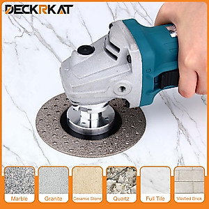 4-1/2inch Diamond Grinding Wheel Disc, Dry Cutting Diamond Blade for Angle Grinder with Dual Diamond Coverage and 5/8-11 Arbor Adaptor, Precision Cuts Grinding Polishing Granite Marble Ceramic Tile