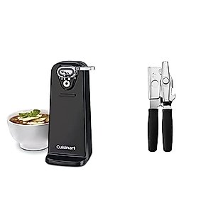 Cuisinart CCO-50BKN Deluxe Electric Can Opener, Black & Swing-A-Way Portable Can Opener, Black 7-Inch