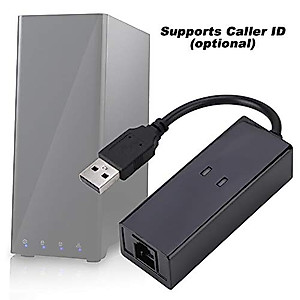 56K Dial Up USB Fax Modem V.92 USB External Modem Compatible with Win7 Win8 Win10 XP