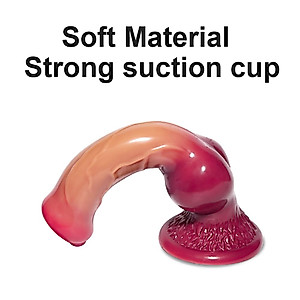 7.2 inch Silicone Realistic Dildo Small Fantasy Sex Toy for Women Wolf Canine Animal Cute Dildo with Strong Suction Cup Dual Density Penis Anal Alien Monster Dildo for Beginner Adult
