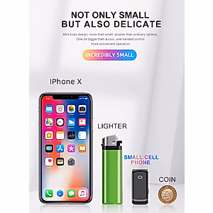 XBOSS F1 Flip Mobile Phone Smallest Phone in The World Design Unlocked (Black)