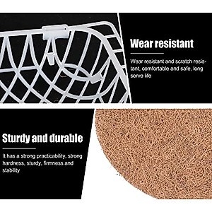 Happyyami 5 Sets Pigeon nest with Brown Cushion Pigeon Bird Pigeon Nesting Bowls Plastic Bird Multipurpose Tool pet Bird Accessories Multi-Function Breeding Nest pp White Incubator Birdcage