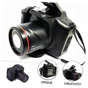 KJHBV Camera Professional Camera 4k Digital Camera Professional Video Camera Small Camera Digital Camera with Digital Zoom Polorod Camera 16x Black Foreign Trade Video Recorder Abs