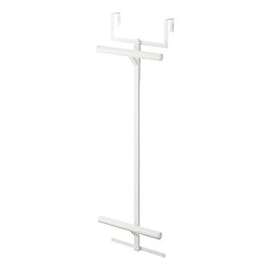 YAMAZAKI Home Tower Backpack Over The Door Hanger for Closet Or Bedroom, Two-Tiered Bookbag Metal Storage Rack, Easy Installation - Steel