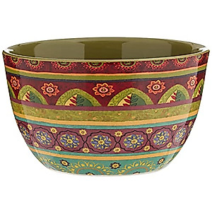 Certified International Tunisian Sunset Ice Cream Bowls (Set of 4), 5.25", Multicolor