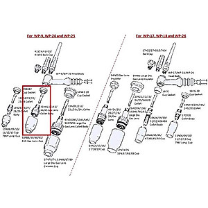 WeldingCity 2-pk Gas Lens Collet Body 45V45 (1/8") for TIG Welding Torch 9, 20 and 25 Series from Weldcraft Lincoln Miller ESAB Weldcraft CK (2-PK)