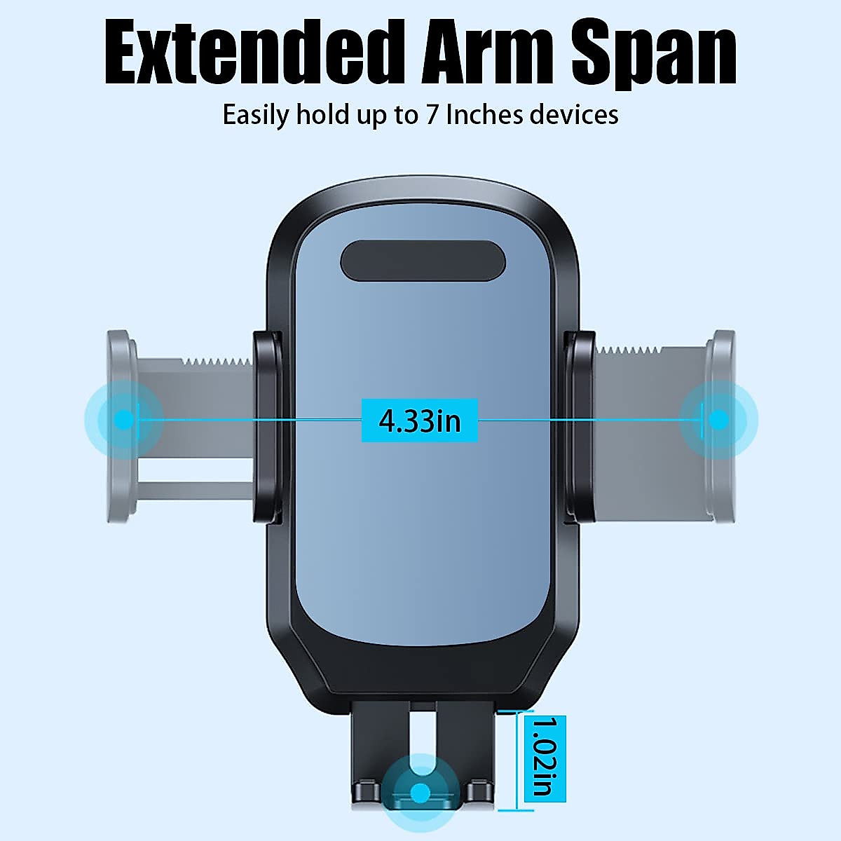 BESULEN Phone Mount for Car Vent, Universal Auto Phone Holder for Air Vent, Anti-Slip Easy Clamp Hands-Free Cradle, Vehicle Interior Accessories Compatible with Most Smartphone (Gray)