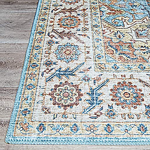 Couristan Pasha Sarouk Area Rug, 5' x 8', Navy