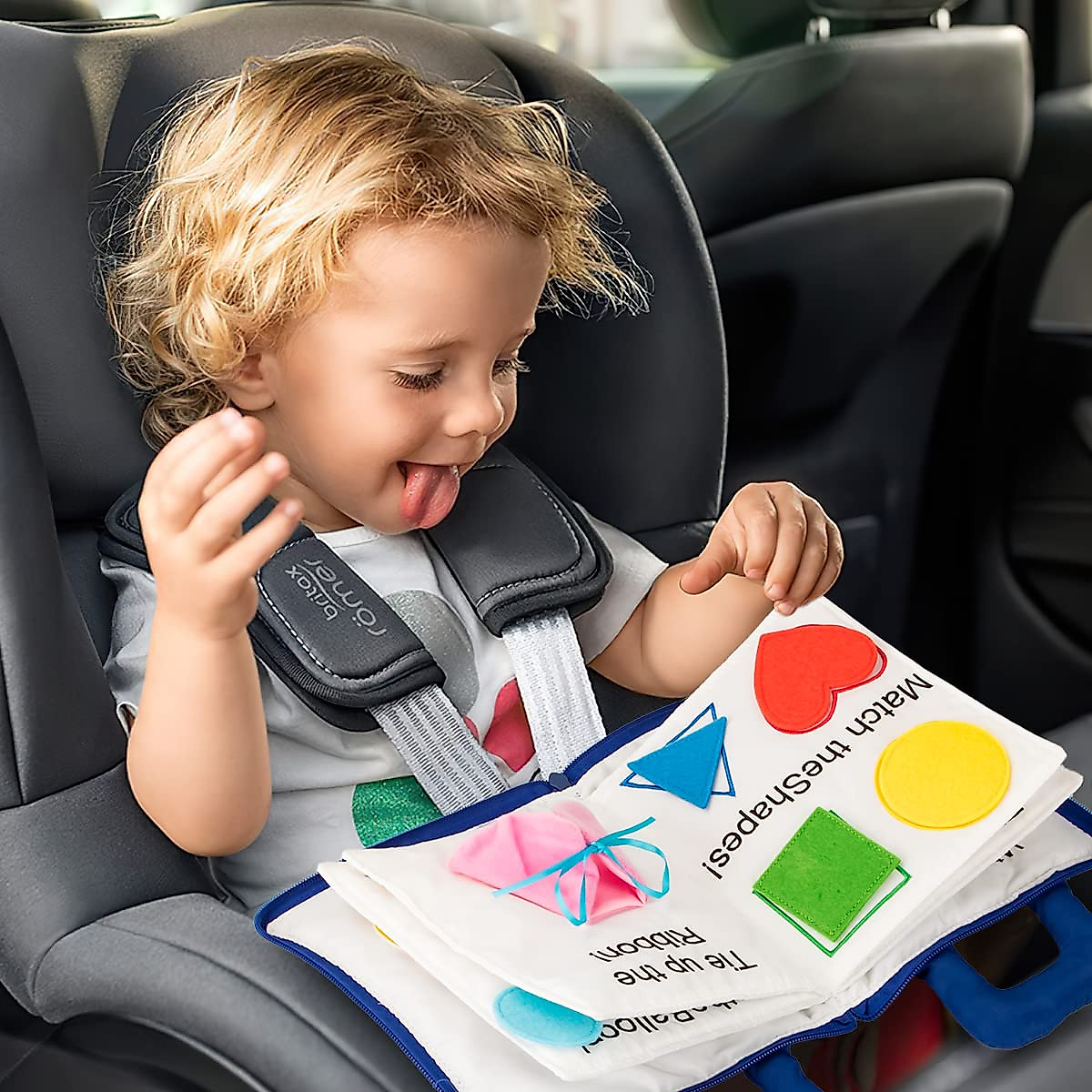 UNIH Quiet Book for Toddlers,Soft Activity Book Toddler Travel Toys Educational Montessori Busy Book for 1 2 3 Year Old Toddlers Boy Girl