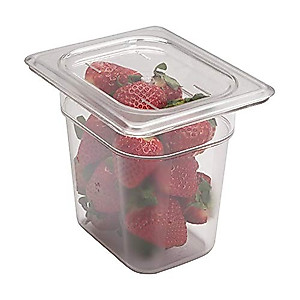 Cambro 86CW135 Camwear 1/8 Size Clear Food Pan - 6" Deep (1.25QT)
