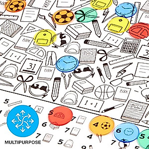 Brybelly Royal Bingo Supplies Bingo Chips for Bingo Games - 1000 Count, Mixed - 3/4" Translucent Bingo Markers - Clear Plastic Bingo Chips Bulk Transparent Counters