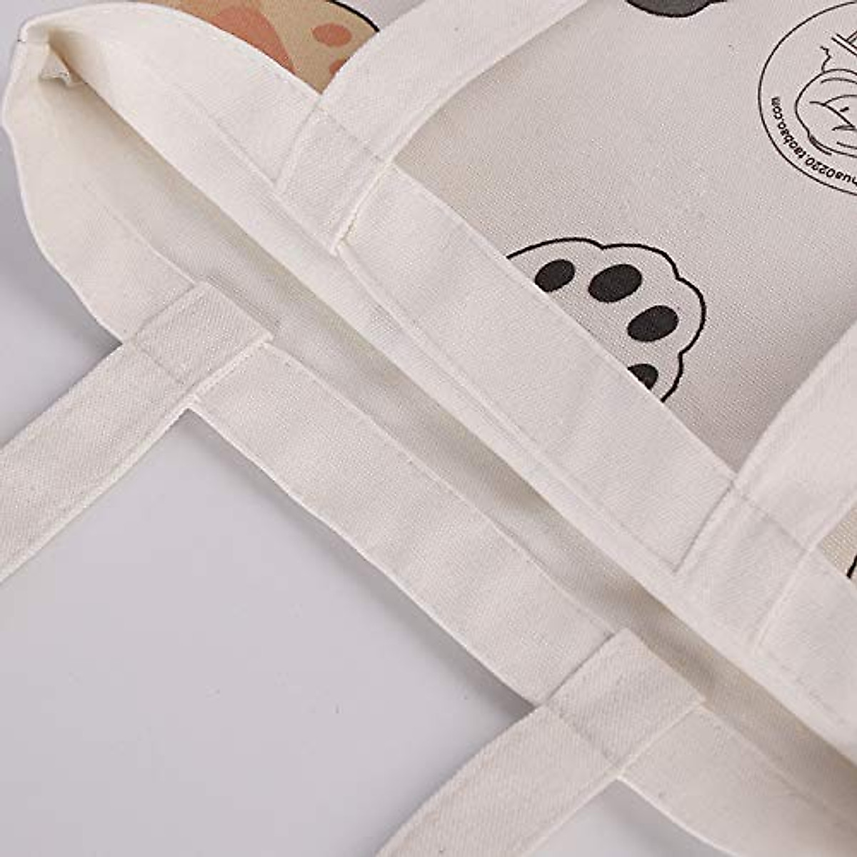 Floette Women Canvas Cat Tote Bag Cat Print Bag Cat Graphic Shoulder Bag Hobo Crossbody Handbag Casual(A12)