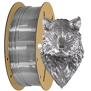 MKOEM 3D Printing Filament 1.75mm Silk Metallic Silver PLA 3D Printer Filament, 1KG 2.2LBS 3D Printing Material Silk PLA, High Diameter Tolerance, Widely Fit For 3D Printer/3D Pen, 1KG Silk Silver PLA