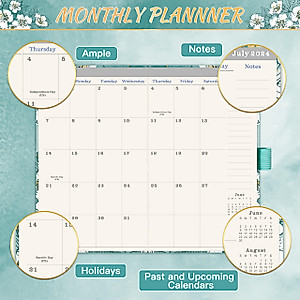 2024-2027 Pocket Planner - Pocket Planner (36-Month) with 60 Notes Pages, July. 2024 - June. 2026, 6.6" x 3.9", 3 Year Monthly Planner with Contacts, Pen Holder, Back Pocket with Thick Paper - Green