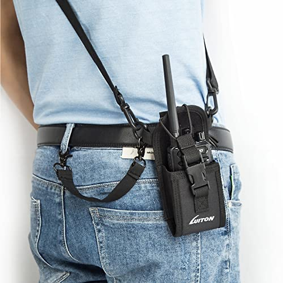 Radio Holster Radio Strap Firefighter EMS EMT Bundle Set Includes Anti-Sway Strap for Radio Strap,Radio Holder,Shoulder Strap Fits for Two-Way Ham Walkie Talkie Radio Scanner