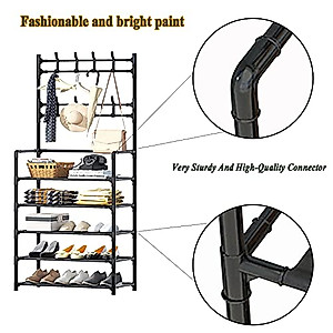 YAN WU YING ® White Shoe Rack, Shoe Shelf, Shoe Storage Organizer for Door, Entryway, Large Shoe Rack for Men,5 Tiers Shoe Organizer