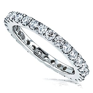 Kobelli 1ct Lab Grown Diamond Eternity Gold Band - white-gold / 5.5