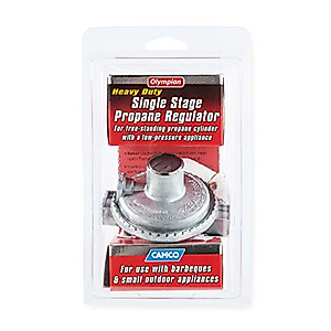 Camco 59013 Single Stage Propane Low Press Regulator, Silver