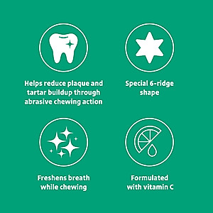 Amazon Brand - Wonder Bound Beef Flavor Dental Sticks for Small/Medium Dogs (15-40 lbs), 6-Ridge Shape for Plaque & Tartar Control, Freshens Breath, Formulated with Vitamin C, 45 Count (Pack of 2)