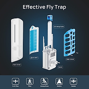 Mosquito Trap, Fly Traps for Indoors, Meilen Bug Zapper Flying Insect Trap Fruit Fly Traps Gnats Killer for Indoor Plants Yards Bedroom House Kitchen